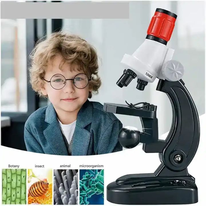 1200 Times Microscope Toys Primary School Biological Science Experiment ...