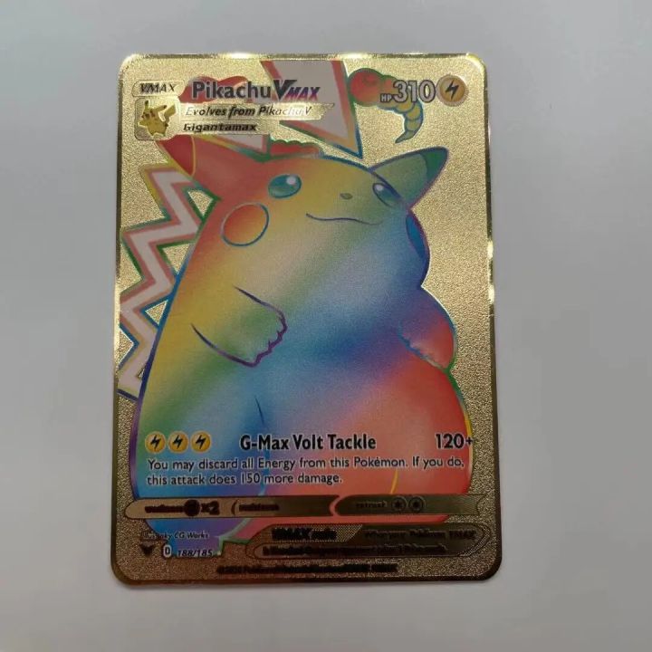 Pokemon Cards Metal Card V Card PIKACHU Charizard Golden Vmax Card ...