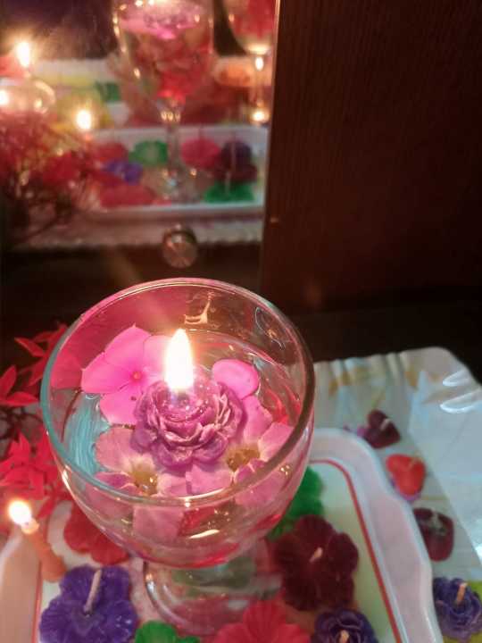 JWALA Art 05 PIS Rose Shape Set Multicolor Smokeless Lotus Flower Shape ...