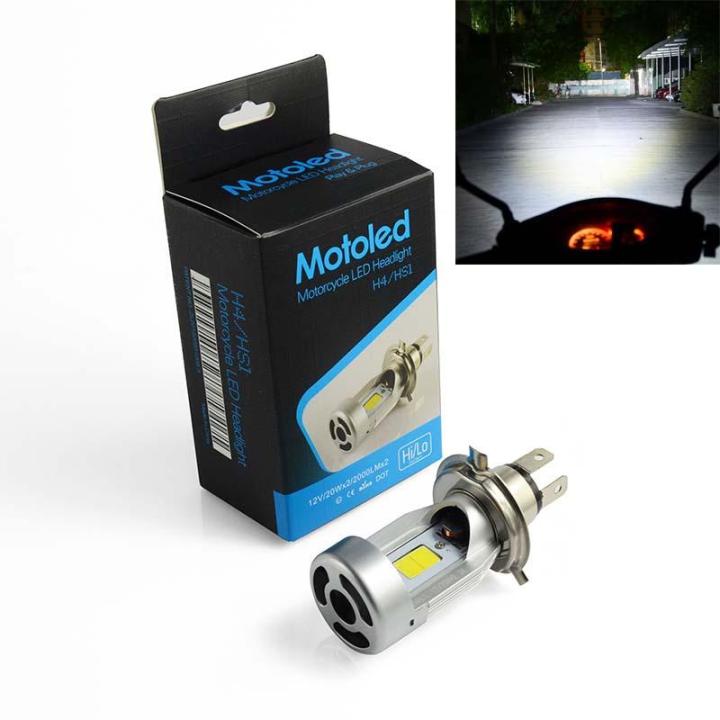 Motoled H4 LED Headlight Bulb H/L High Low Dual Beam 20W X2 2000lm ...