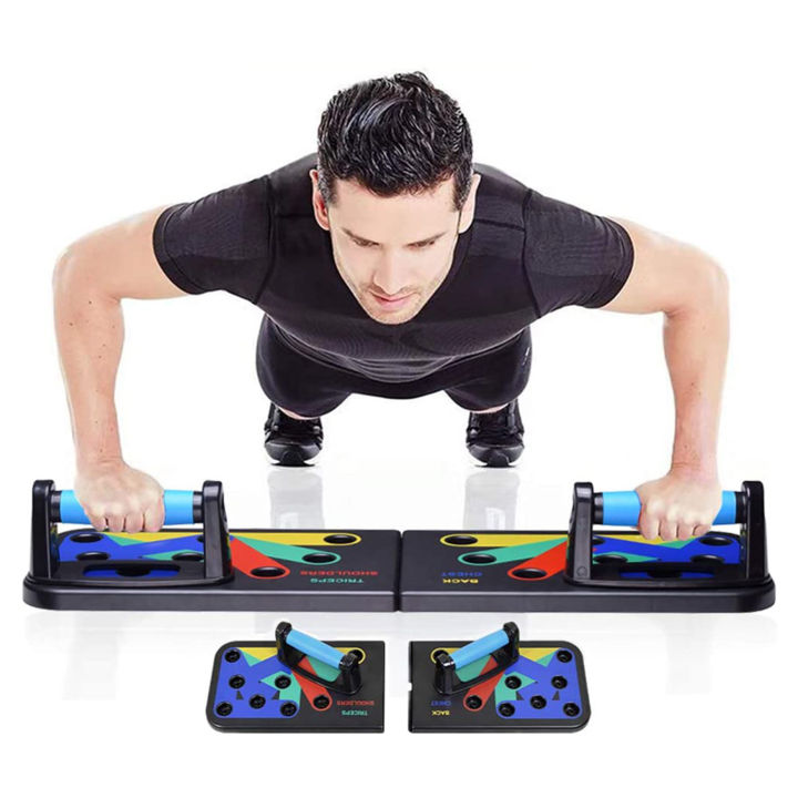 Foldable Multi Position Pushup Board 9 in 1 Body Building Push Up ...