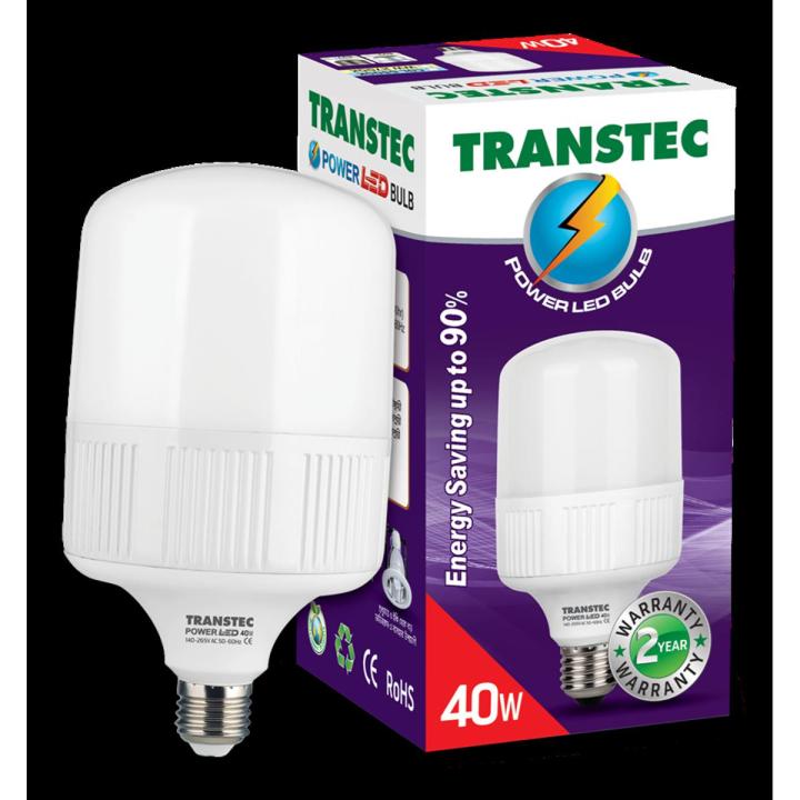 Transtec পাওয়ার led বাল্ব-উষ্ণ সাদা-স্ক্রু টাইপ-40 w | Daraz.com.bd