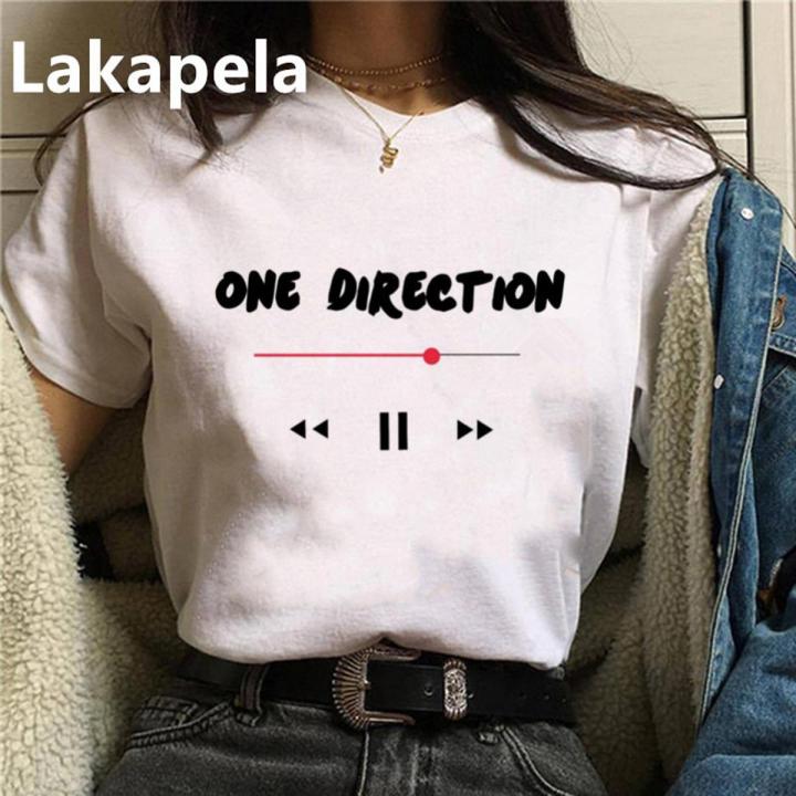 One Direction T Shirt Summer Clothes Streetwear Women Korean Styles ...