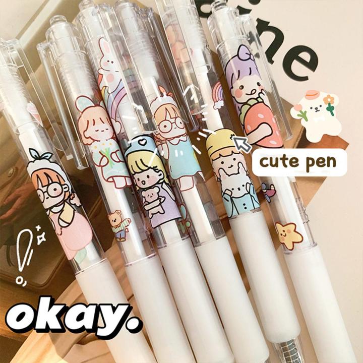 0.5mm Pen High Capacity Ink Liquid-ink Pen Ins Korean Colorful Pen ...