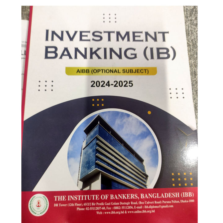 Investment Banking (IB) : Banking Diploma Part-2 Books for AIBB Exams ...