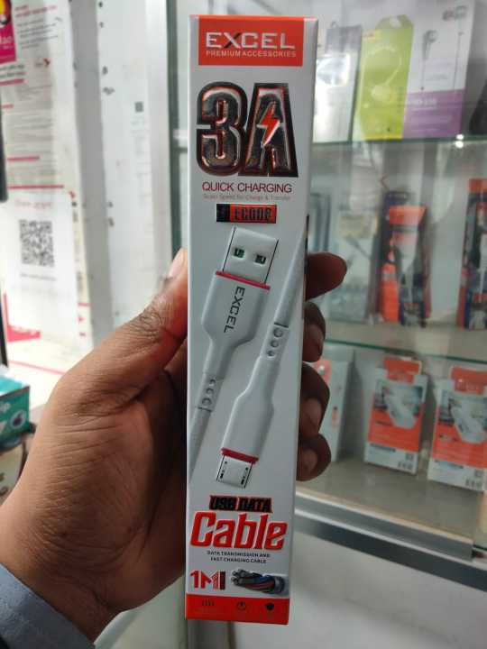 Excel Fast Data transfer cable, 3A Fast Charging USB cable, QC and PD ...