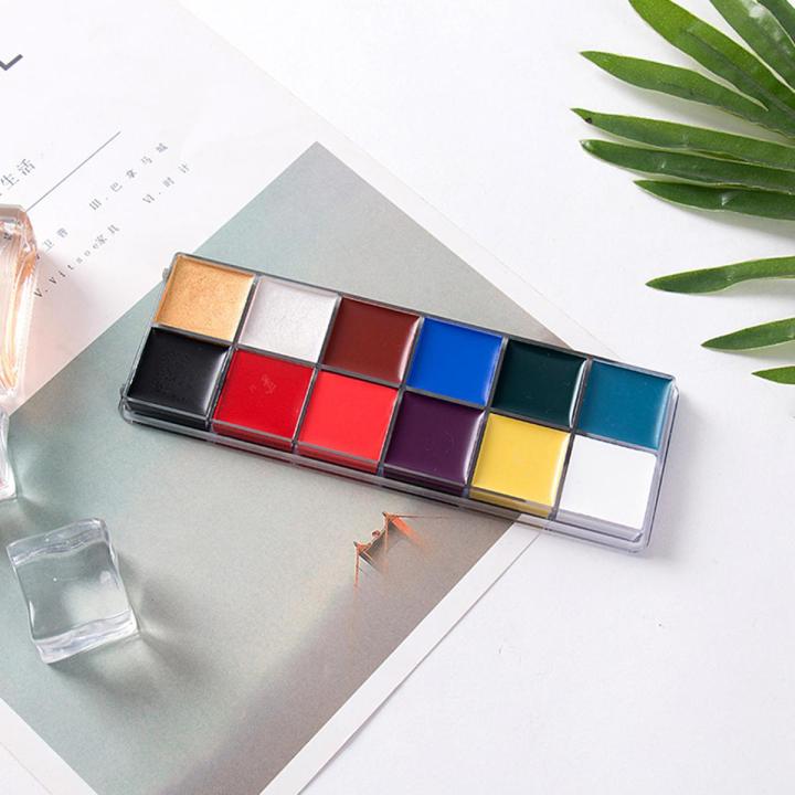 【Quality】 12 Colors Pigment Halloween Professional Masquerade Body ...