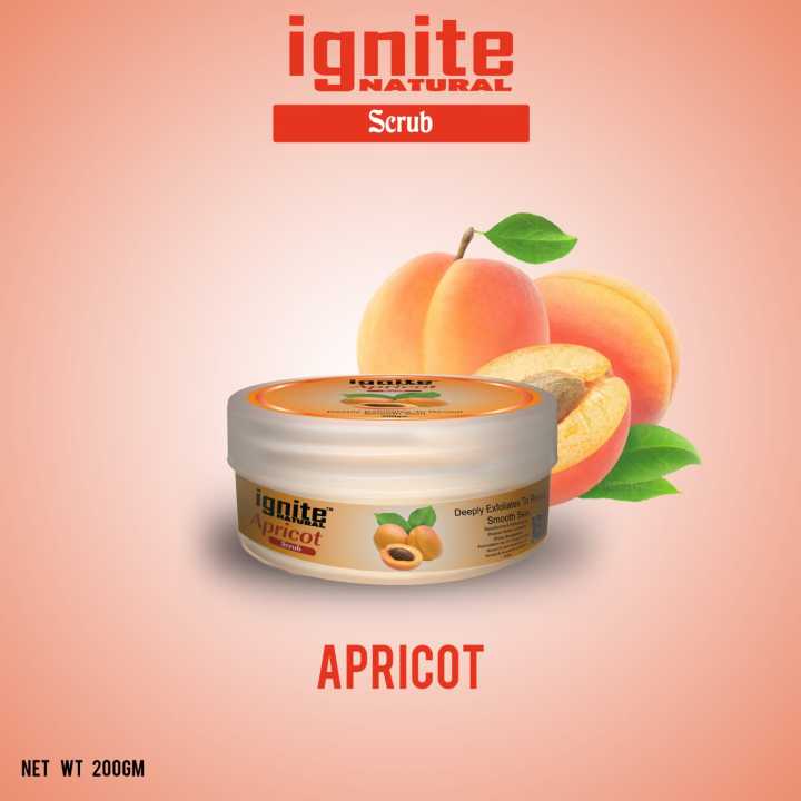 BSTI Approved Indian product Ignite body scrub Apricot used for male/ female - 200 gm | Daraz.com.bd