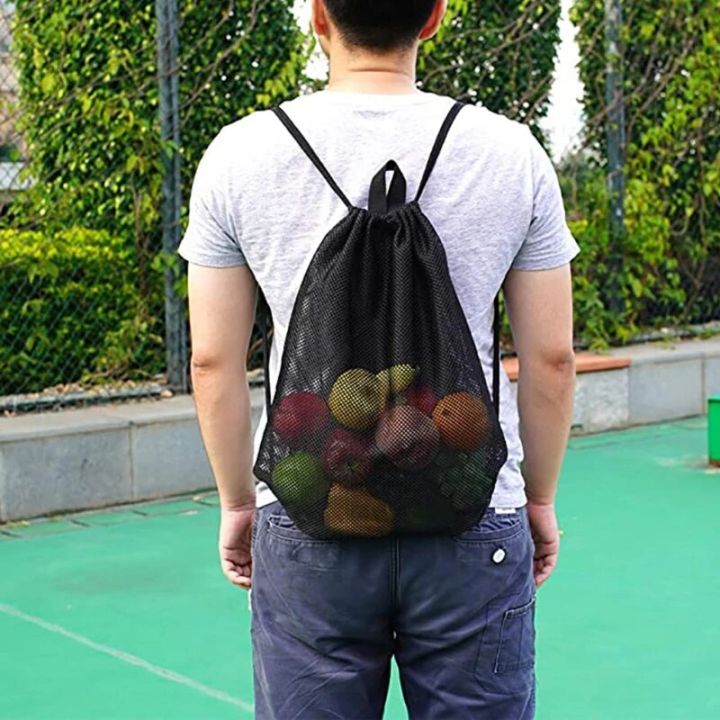 Mesh Drawstring Bag Swim Bag Mesh Swimming Bag Foldable Washable for ...