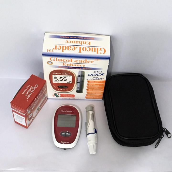 Glucoleader Enhance Red, Automatic Blood Glucose Meter Kit with 10pcs ...