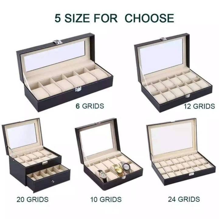 12 Slots Wood Watch Display Case Box | Daraz.com.bd