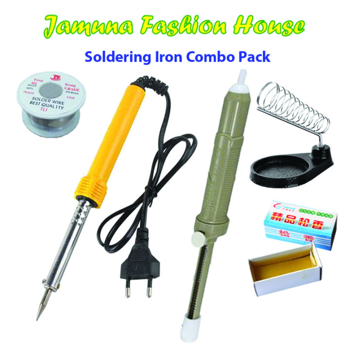 Soldering Iron Combo Pack (Soldering Iron 60 Watt, Iron Stand ...
