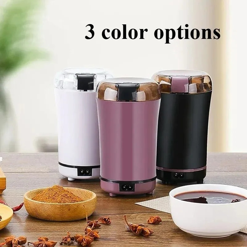 Mini Electric Coffee Grinder Herb Salt Pepper Spice Nuts Cereal Dry ...
