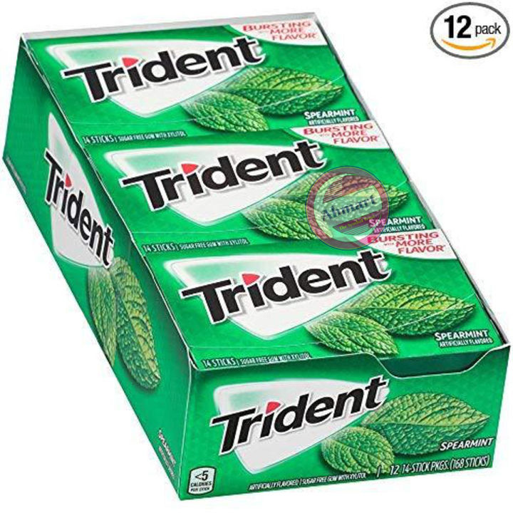 Trident Spare Mint Flavor Gum Full Box - 12 Pack (Sugar Free) | Daraz ...