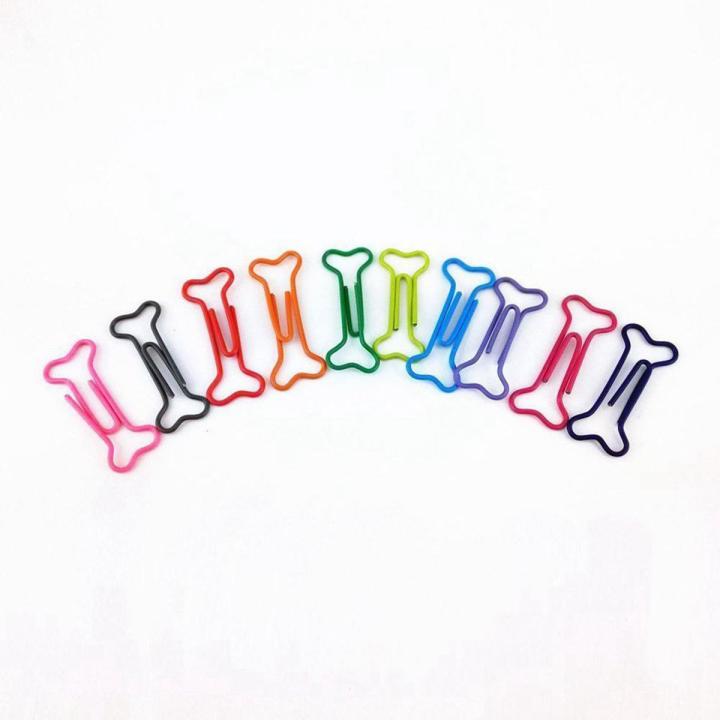 100pcs Bone Shape Multicolor Metal Paper Clips | Daraz.com.bd