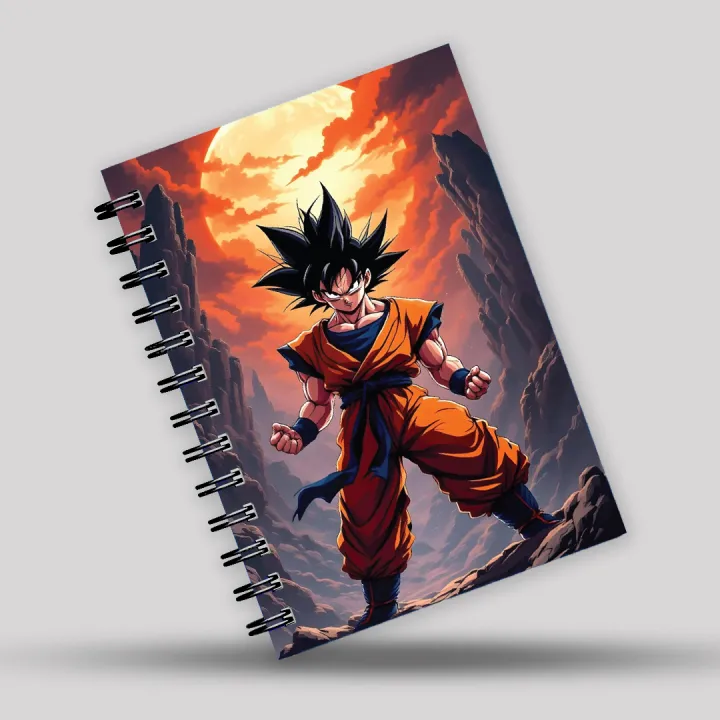 DRAGON BALL Z GOKU double Spiral A5 Matte Finish Front and Back ...