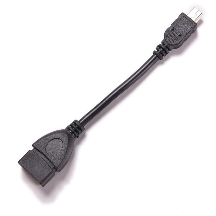 Mini 5p Male To USB 2.0 Type A Female Jack OTG Host Adapter Short Cable ...