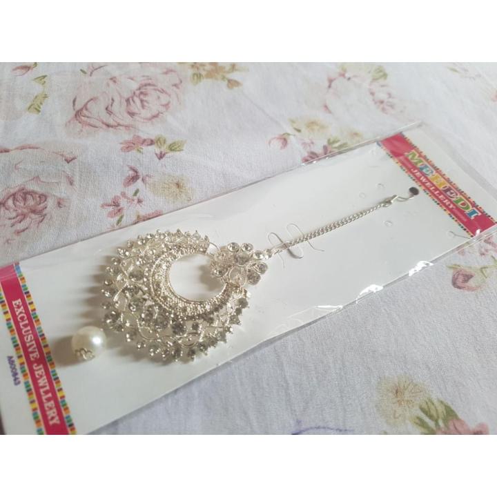 Stone Setting Womans Fashionable Tikli - Silver | Daraz.com.bd