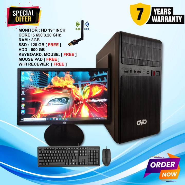 Intel Core I5 Ram 8Gb Hdd 500Gb Graphics 2Gb Built-In Gaming Pc Win 10 ...