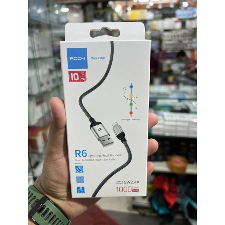 Rock R6 Lightning Cable 1M | Daraz.com.bd