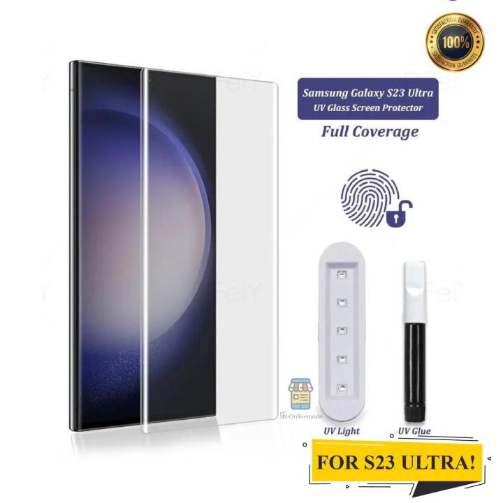 UV Screen Protector For Samsung Galaxy S23 Ultra Tempered Glass Film ...