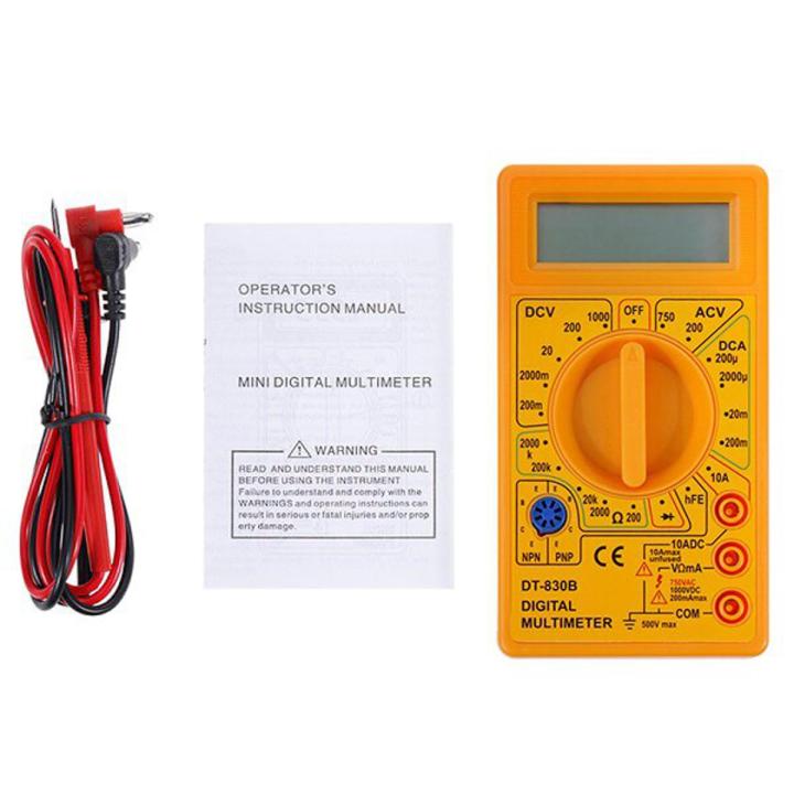 AC/DC LCD Digital Multimeter 750/1000V Handheld Multimeter for ...