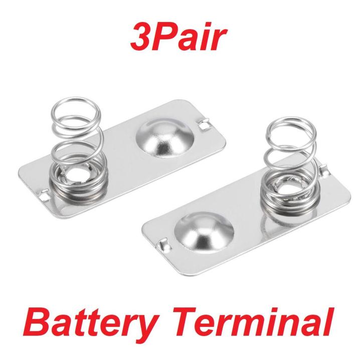 Big Size Metal Battery Spring Terminal Nickeling Plate Connector- 3Pair ...
