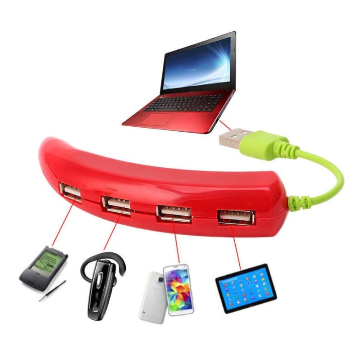USB HUB Chili Pepper Style High Speed USB 2.0 4-Port HUB - Red | Daraz ...