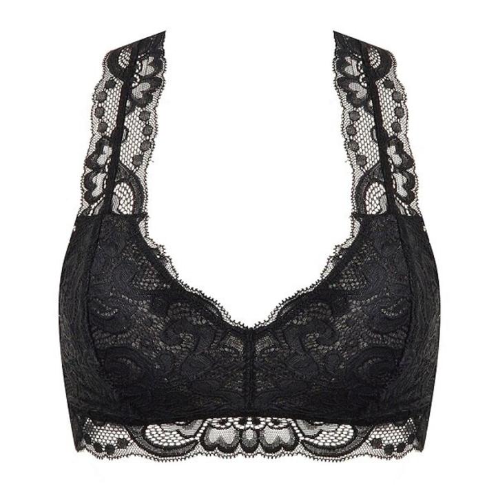 【VisioN Shop】mesh lace bras for lace bralette embroidery Unpadded wire ...