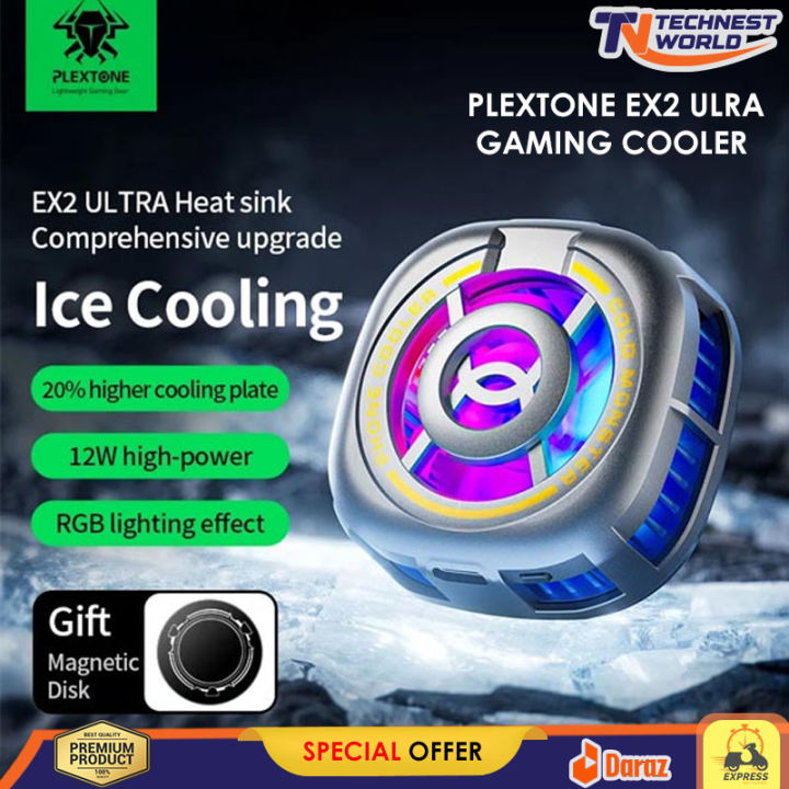 PLEXTONE EX2 Ultra RGB Magnetic Radiator Phone Cooler Gaming Cooler 7 ...