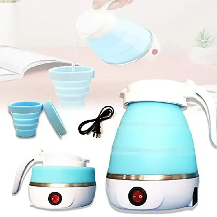 Electric Kettle Folding Electric Port Portable Travel Camping Kettle ...