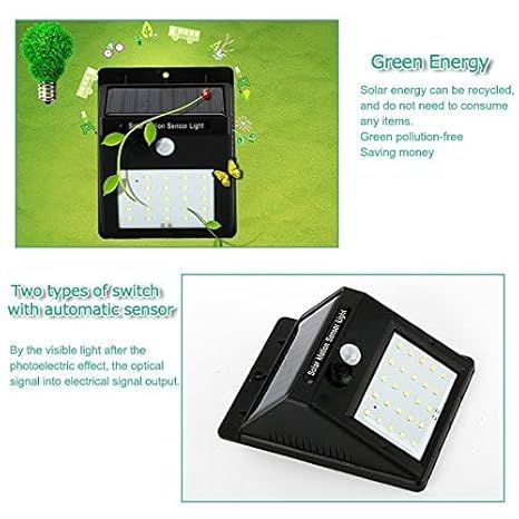 Solar Powered LED Wall Light With PIR Sensor+CDS light sensor | Daraz ...