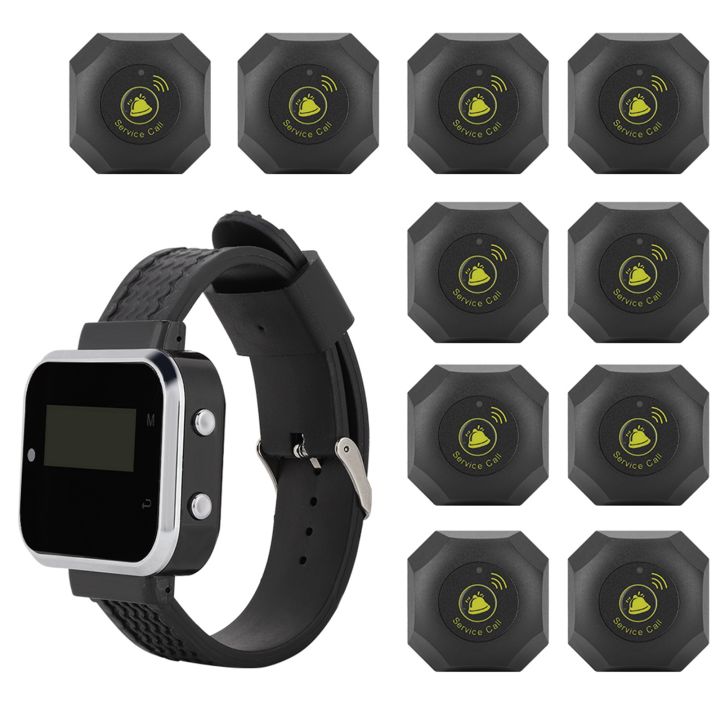 Wrist Watch Pager Receiver Wireless Smart Calling Button for Catering ...