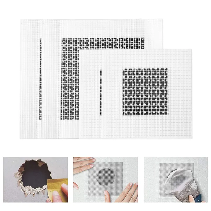 2/4/6/8 Inch Hole Gypsum Wall Patch Stickers Damage Window Screen Mesh ...