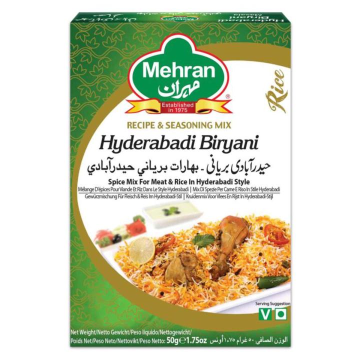 MEHRAN HYDERABADI BIRYANI MASALA 50 G | Daraz.com.bd