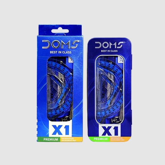 DOMS X1 Mathematical Instrument Geometry Box - 10pcs Set | Daraz.com.bd