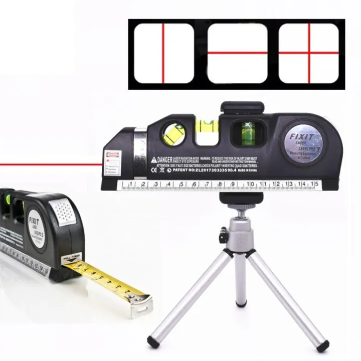 Multipurpose Standard Ruler Laser Level With Tripod Adjustable Line ...