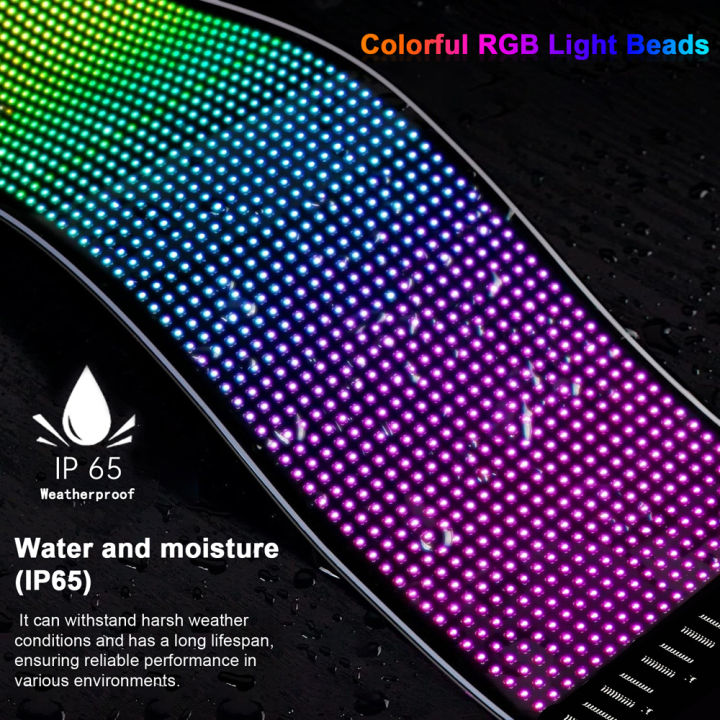 LED flexible display screen APP Bluetooth car advertising screen car ...