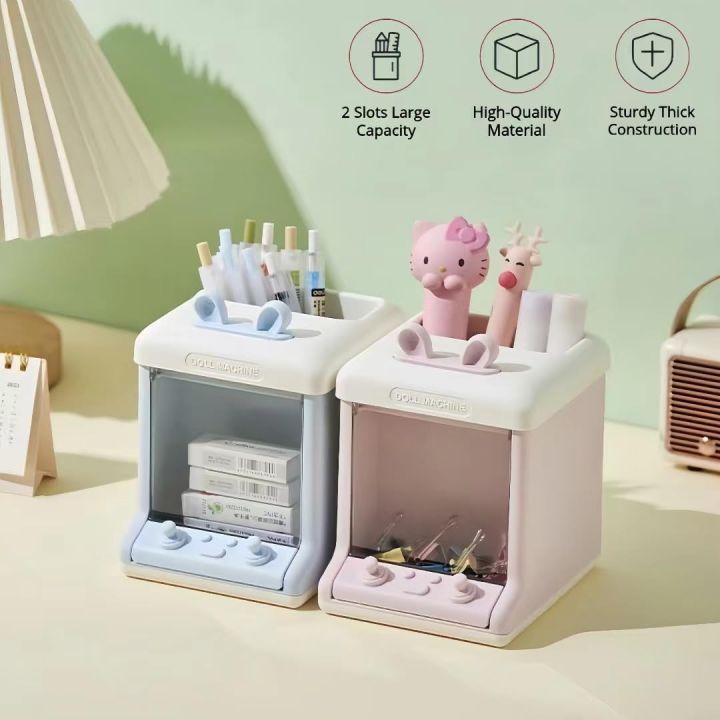 Cute Claw Machine Pen Holder for Desk with Bunny Ear Office Supplies ...