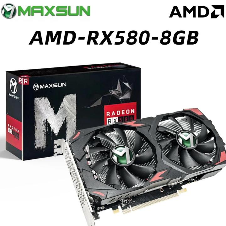 MAXSUN AMD RX 580 8GB 2048SP 8Pin Placa De Video Gaming Graphics Card ...