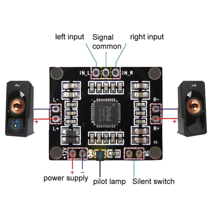 PAM8610 digital power amplifier board 2 x15w dual channel stereo mini ...