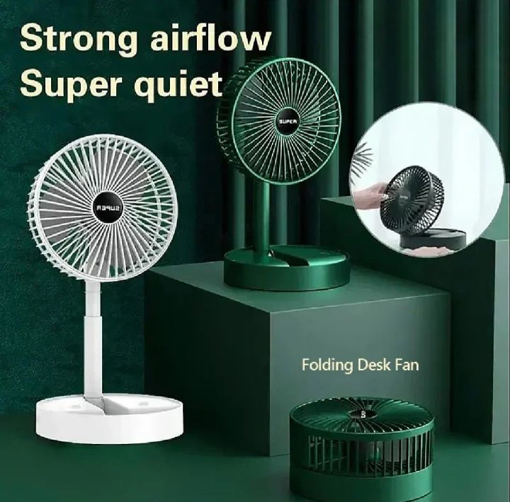 Desktop Foldable Retractable Small Fan Mini Portable Charging USB Home ...