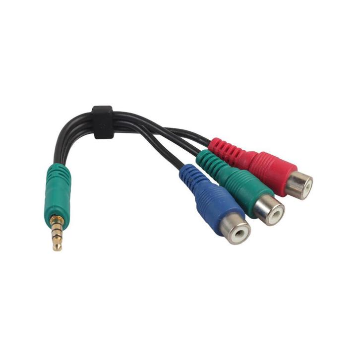 RCA Component Video Cable, 3.5mm Stereo Male to 3 RCA Female RGB ...