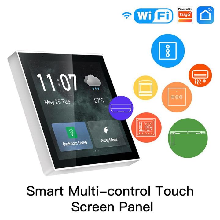Tuya Smart Home Multi-functional Touch Screen Control Panel 4/6 inches Central Control for ...