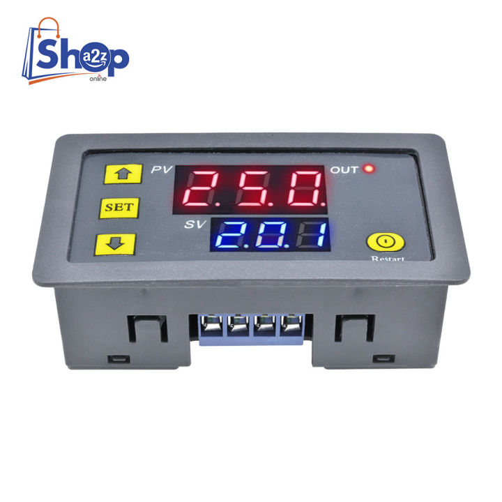 12V 110V 220V Dual LED Display Digital Time Delay Relay Module Timing Delay Cycle Timer Relay ...