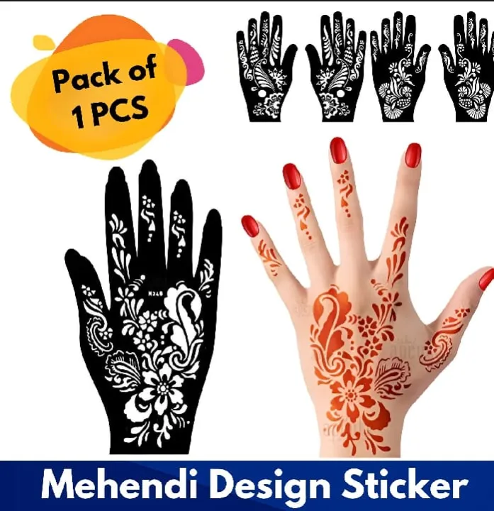 Mehedi Design Sticker for Girls, Womens & Kids - (Pack of 01 Pcs ...
