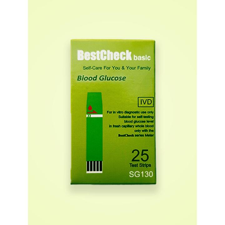 Best Check Blood Glucose Test Strips Vial 25 | Daraz.com.bd