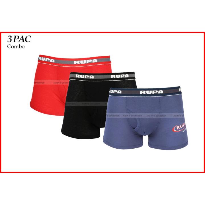 Rupa Underwear Boxer Underpant inner wear for men 3 Pieces Combo Pack ...