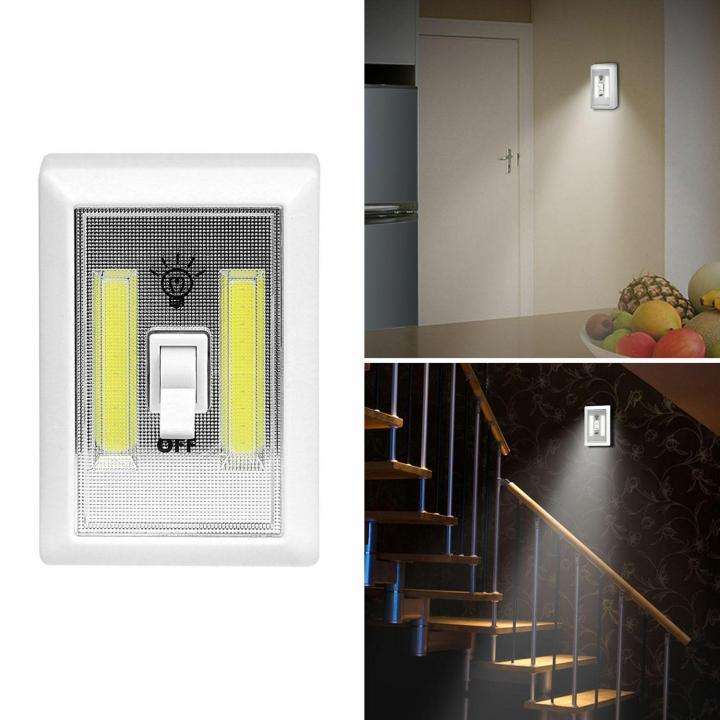 COB LED Cordless Switch Lights Wireless Under Cabinet Closet Kitchen ...