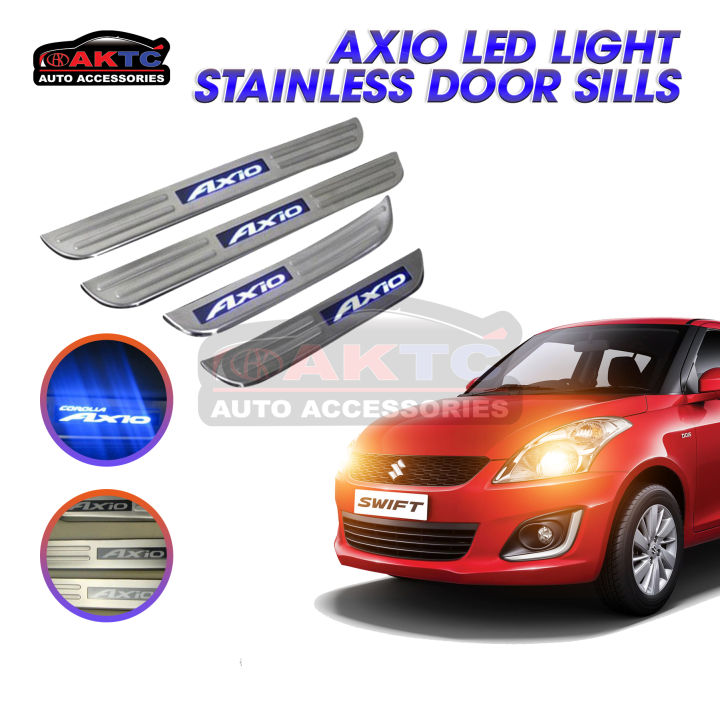 TOYOTA AXIO LED Light Stainless Door Sills - Blue DOOR LIGHT | Daraz.com.bd